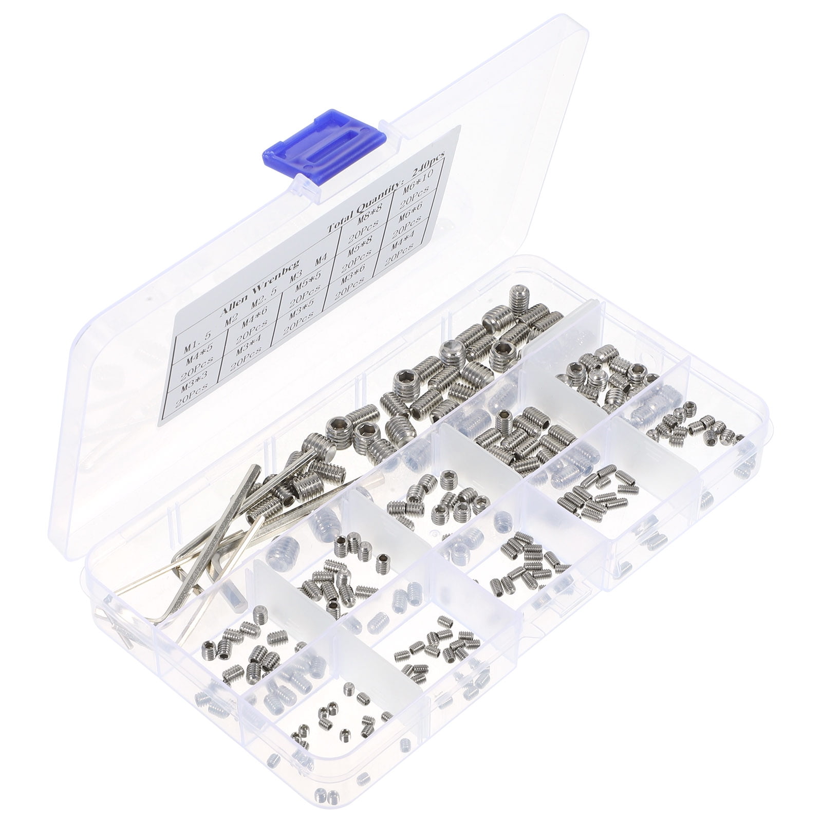 TABLZONE 1Set Stainless Steel Set Screw Assortment Kit Socket Grub ...