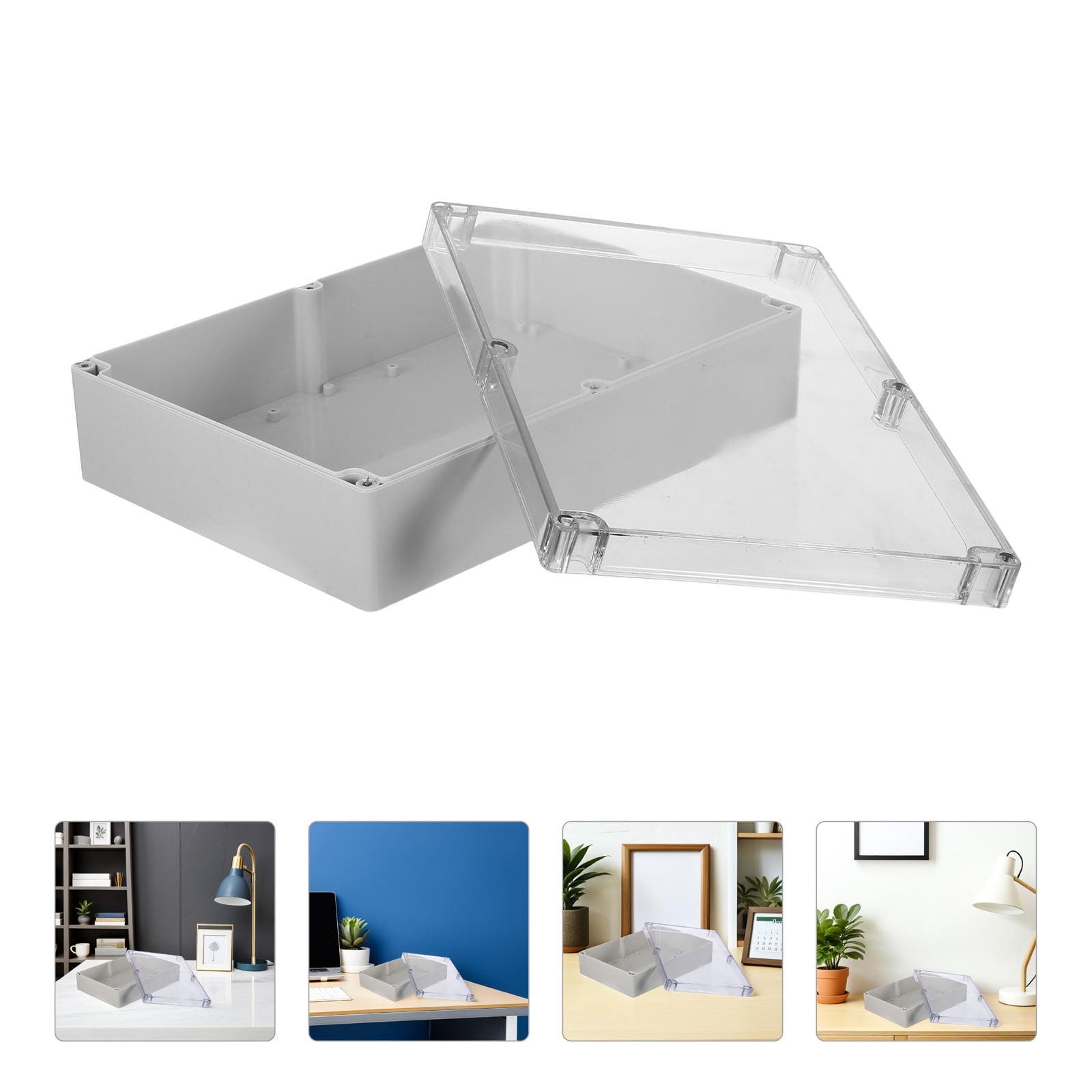 TABLZONE 1Set Transparent Plastic Junction Box Outdoor Weatherproof ...