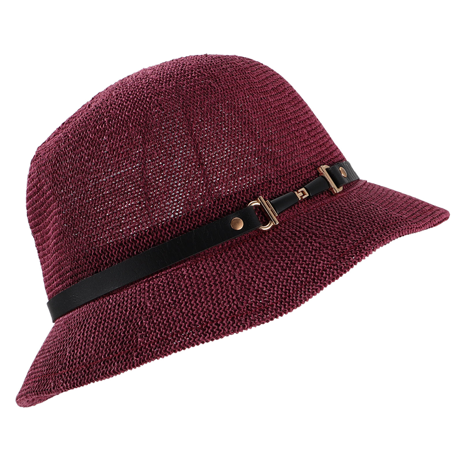 TABLZONE 1Set Wide Brim Sun Hat Dark Red Synthetic Material Comfortable ...