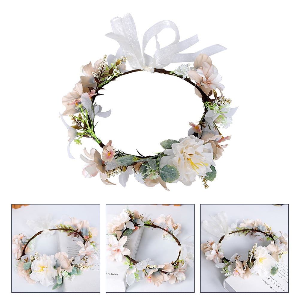TABLZONE 1Set Wreath Headdress Comfortable to Wear Hairband for Girls ...
