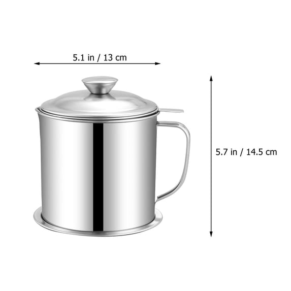 TABLZONE Stainless Steel Oil Container Silver Anti-Rust and Waterproof ...