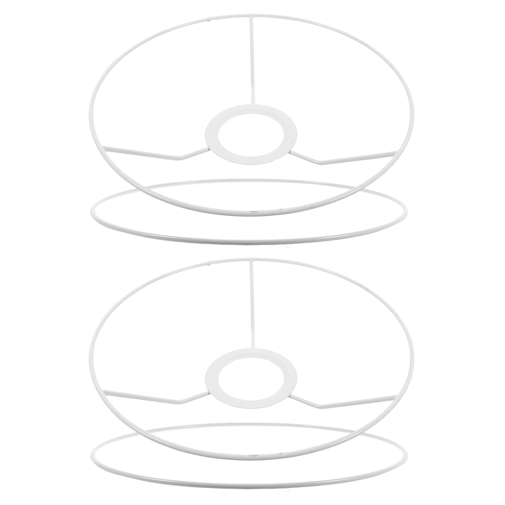 TABLZONE 2 Pairs Light Socket Shade Ring Iron Wire White for Home Decor ...