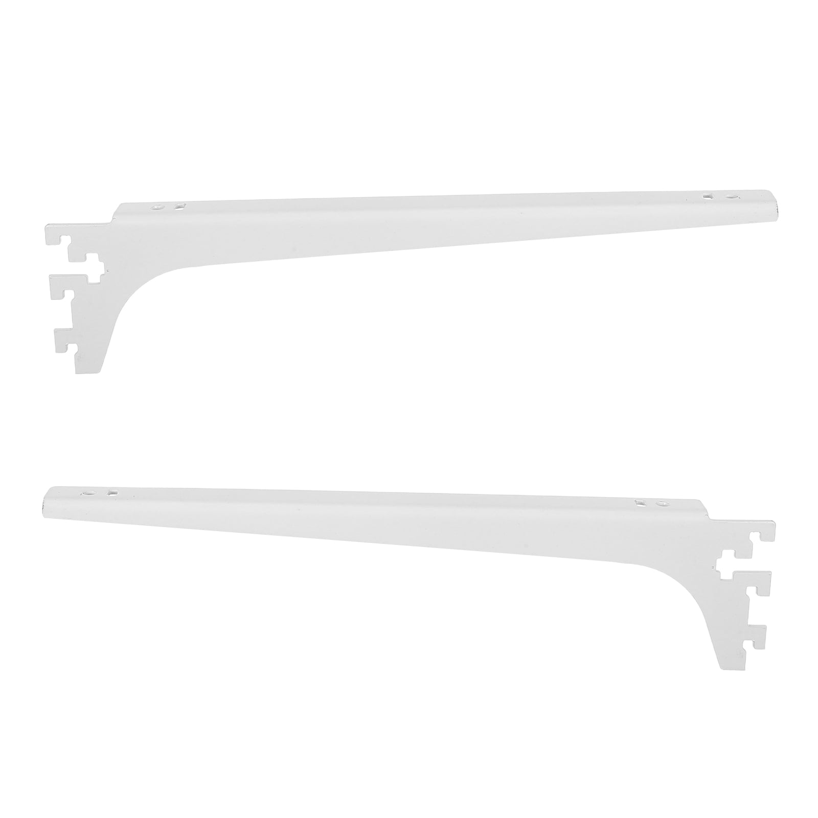 TABLZONE 2Pcs White Metal Shelf Rod Brackets Heavy Duty Support for ...