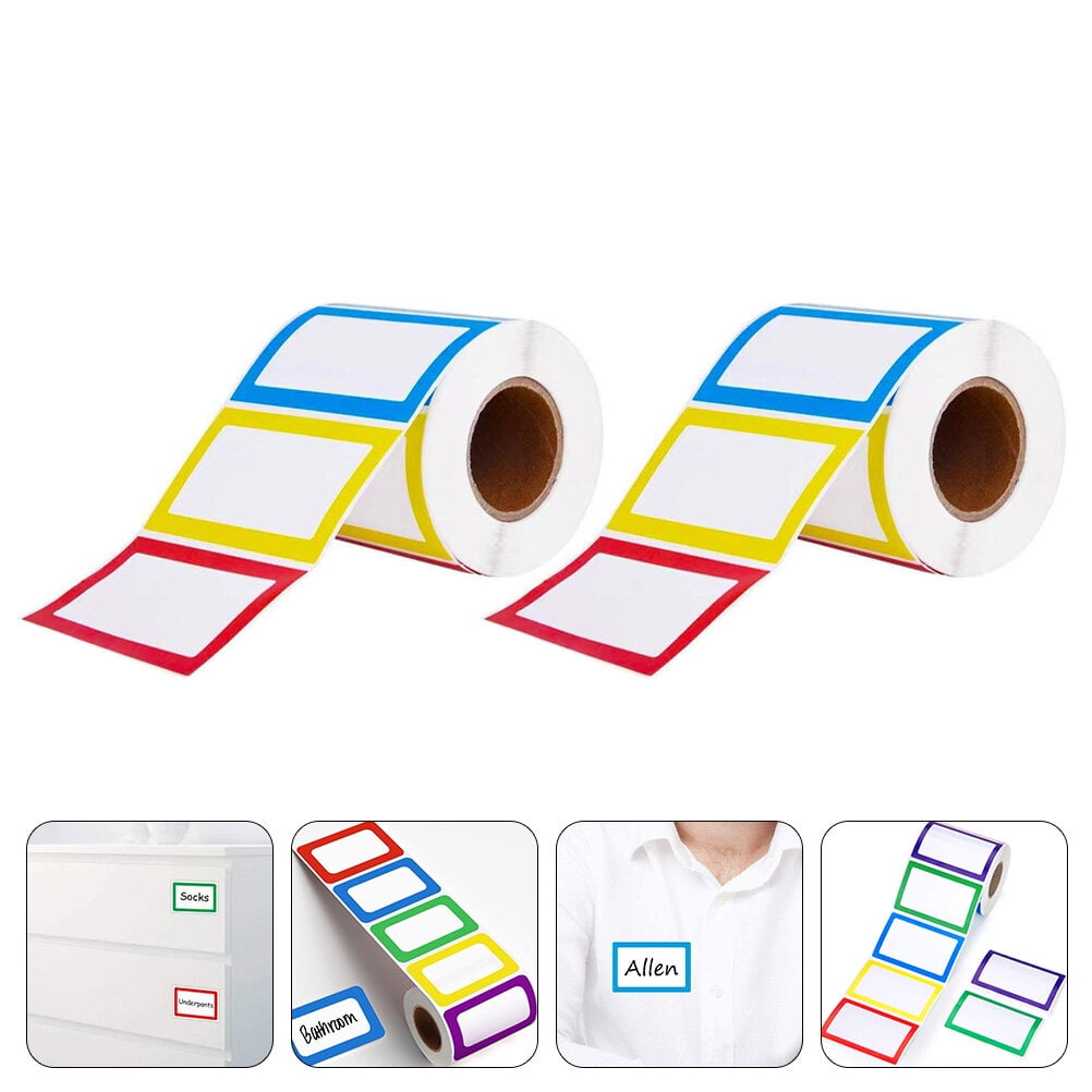 TABLZONE kraft name tag stickers name label stickers Assorted Color 2 ...