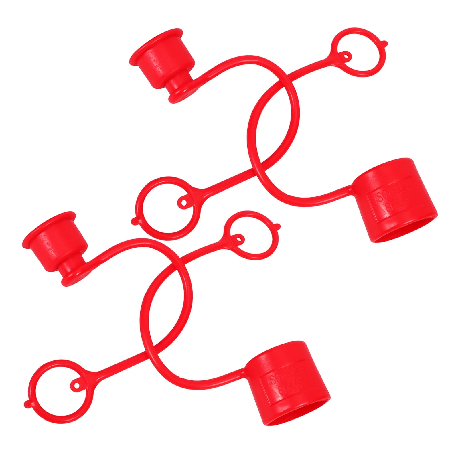 TABLZONE 2-Pack Quick Connect Hydraulic Hose Caps, Red Plastic ...