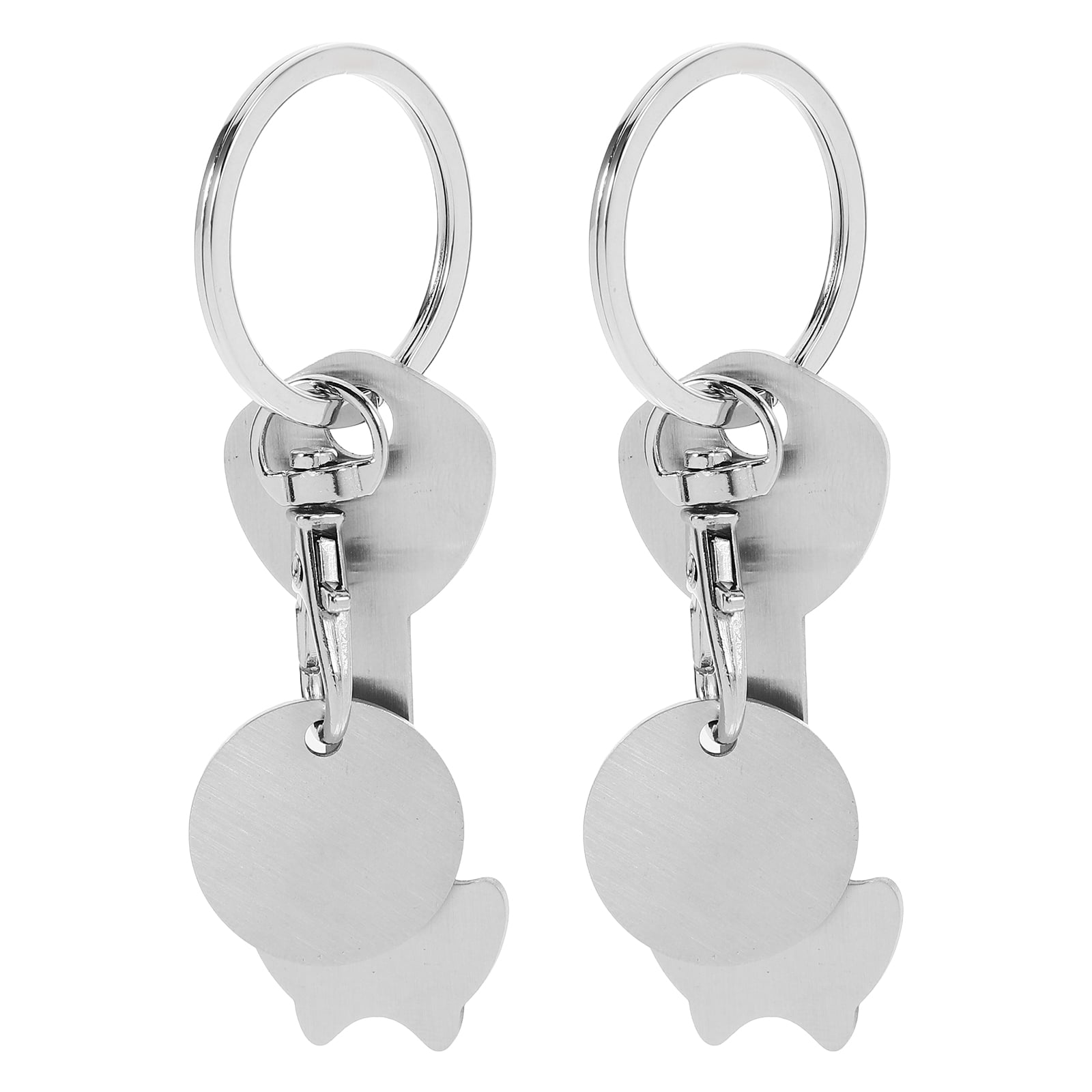 TABLZONE 2 Sets Metal Keychain Shopping Tokens With Craftsmanship For ...