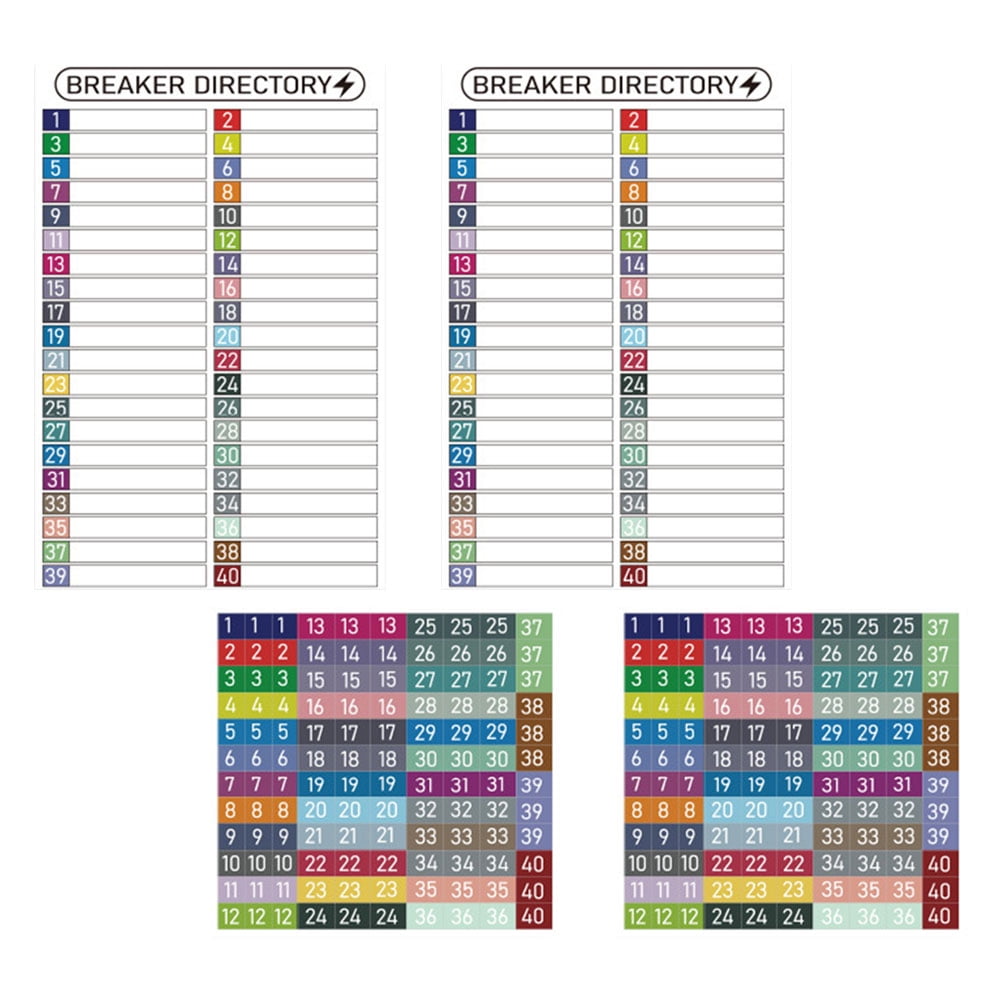 TABLZONE 2 Sets Numbered Breaker Stickers Professional Appearance for ...