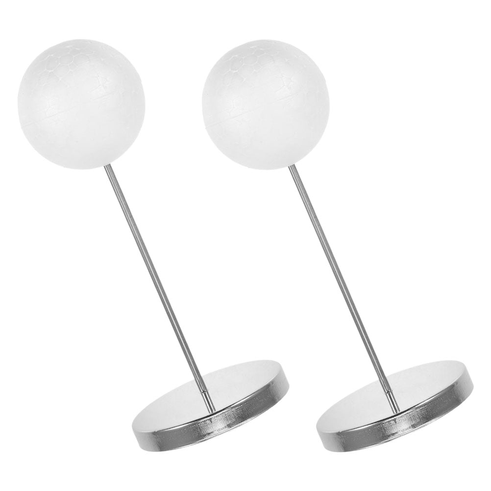 TABLZONE Plastic Wig Stand Silver Compact Style 2 Sets - Walmart.com