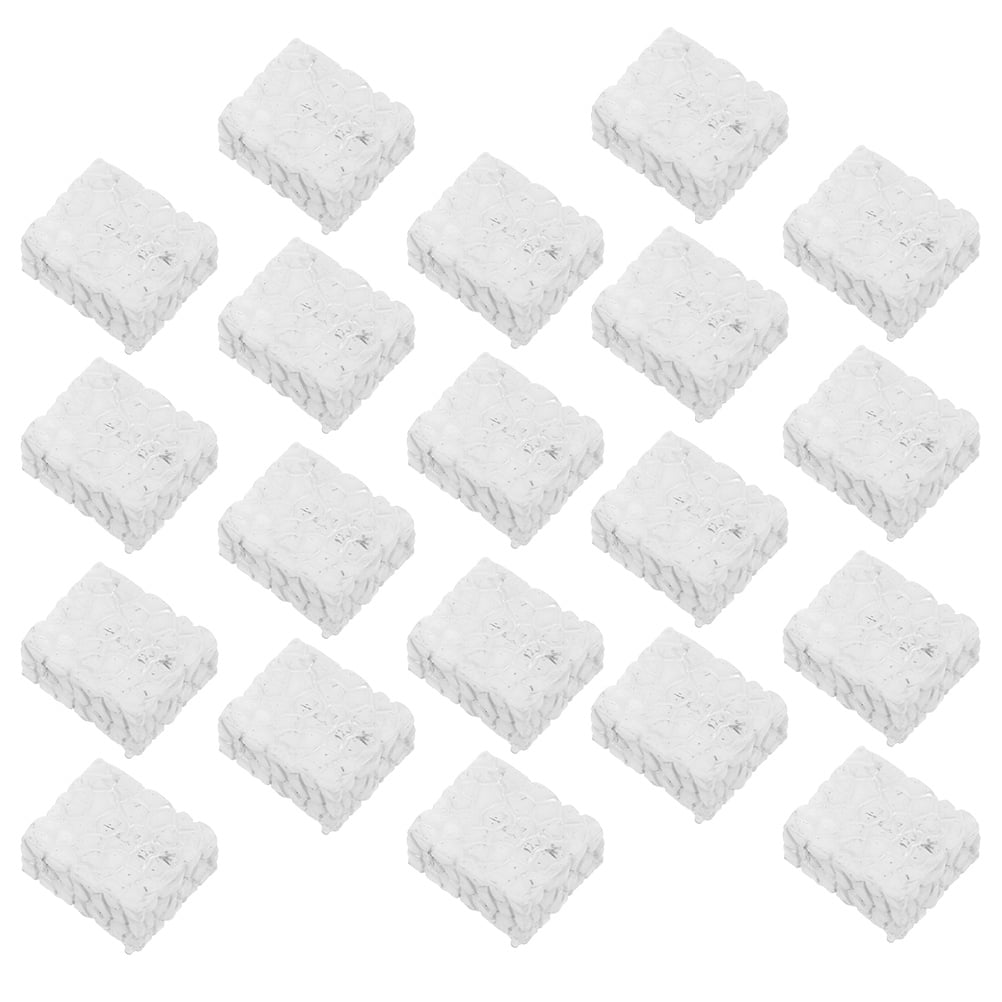 TABLZONE 20 Pcs Micro Step Models White Resin Stairs Decor Creative ...