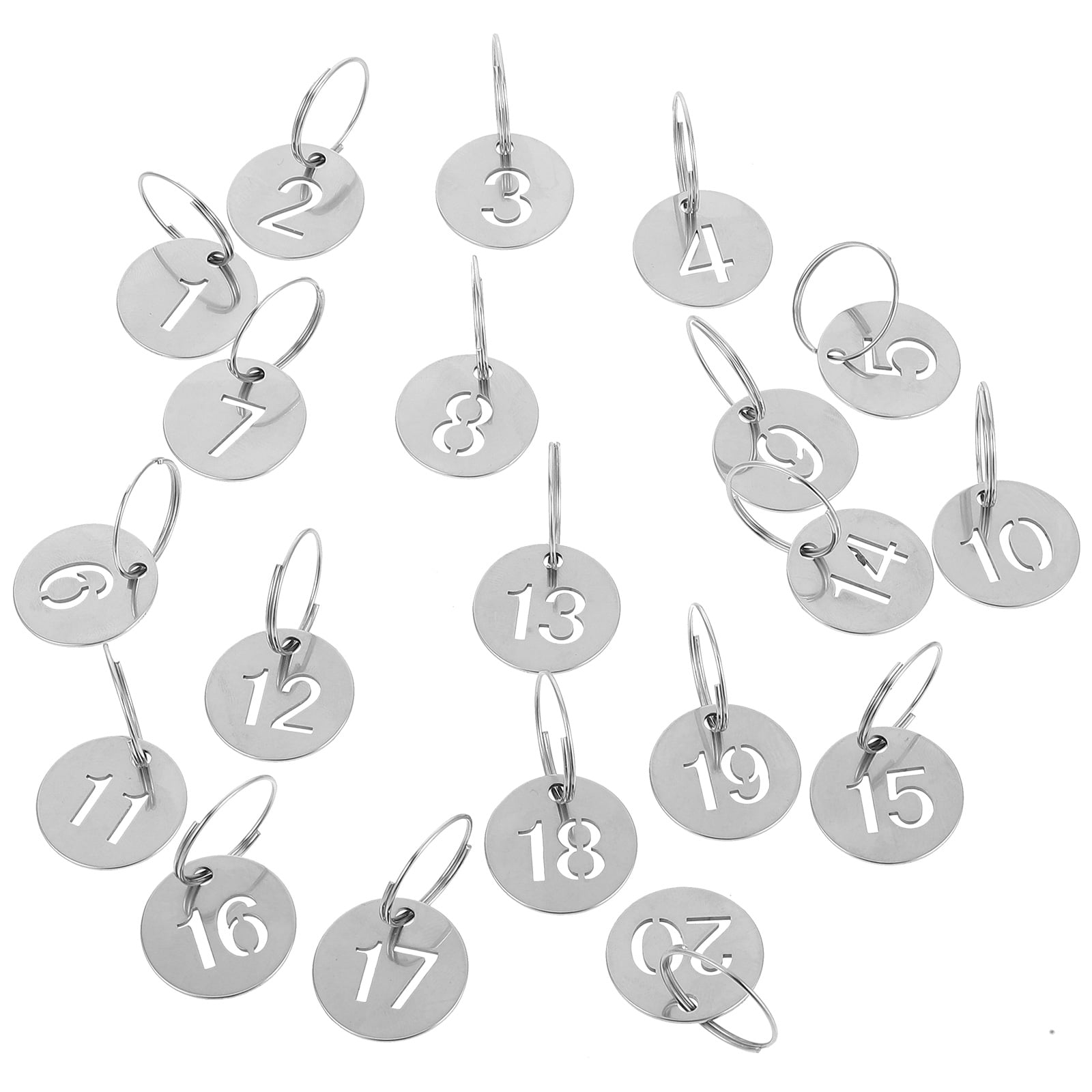 TABLZONE 20 Sets Stainless Steel Commemorative Tag Hollowed Key ...