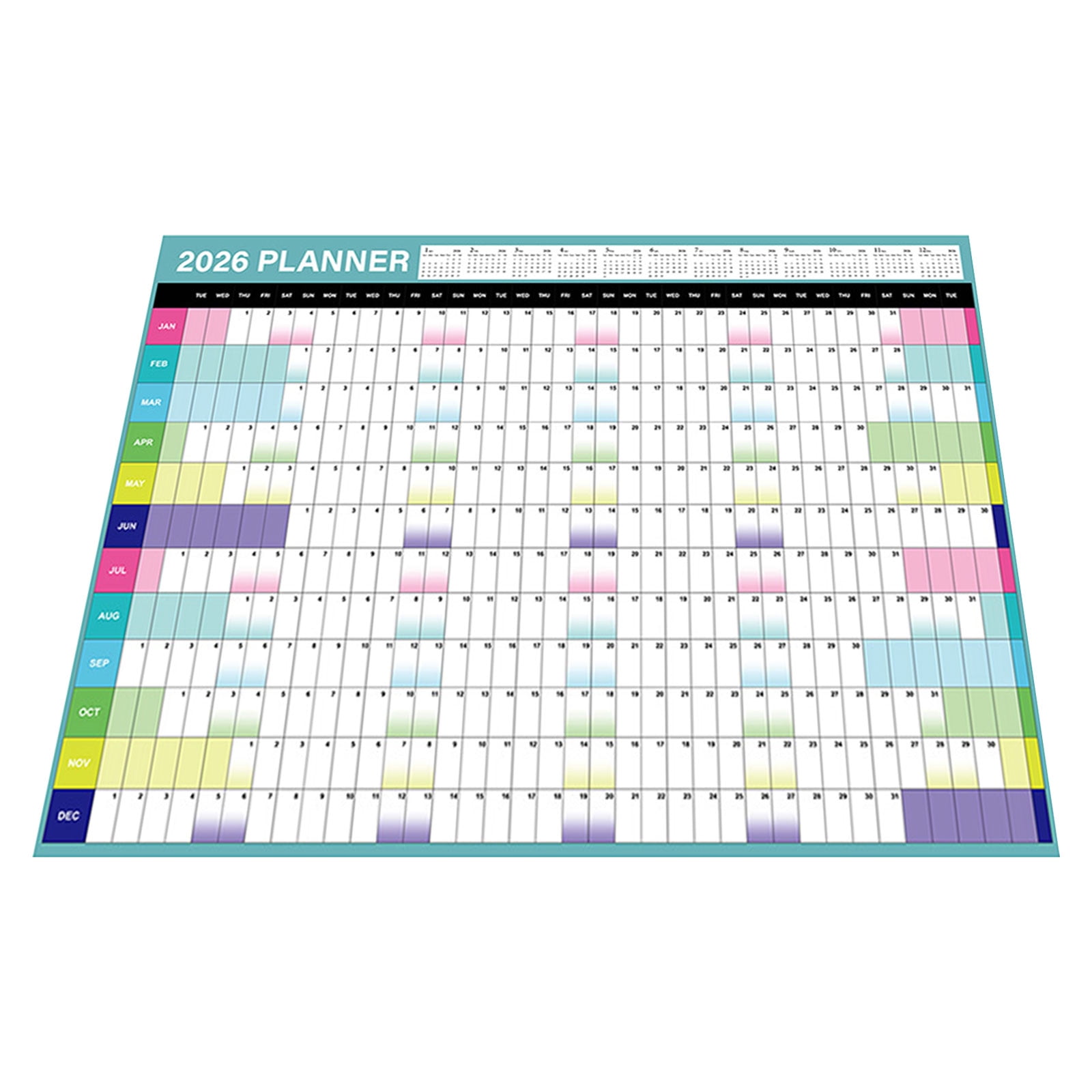 TABLZONE 2026 Monthly Wall Calendar Large Paper Planner with Hangable ...