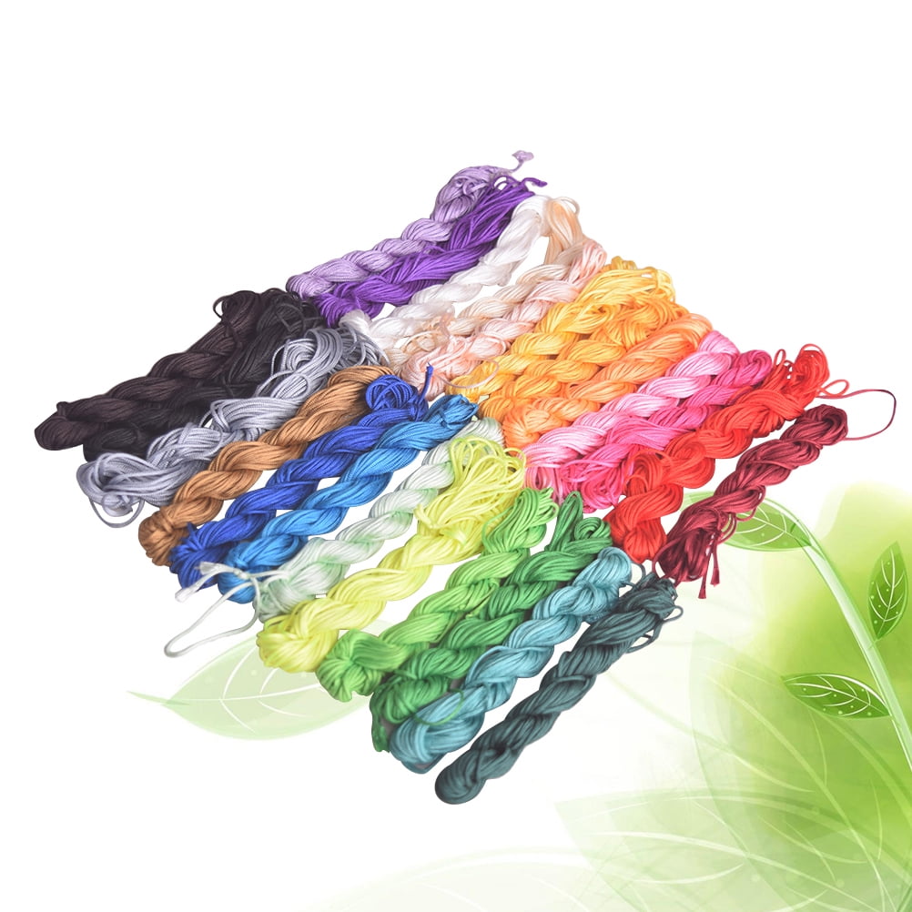 TABLZONE 20Pcs Jade Line Bead Threading Assorted Color for Bracelet ...