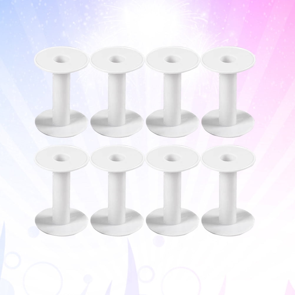 TABLZONE 20Pcs White Plastic Craft Spools for Thread Bead Wrapping and ...