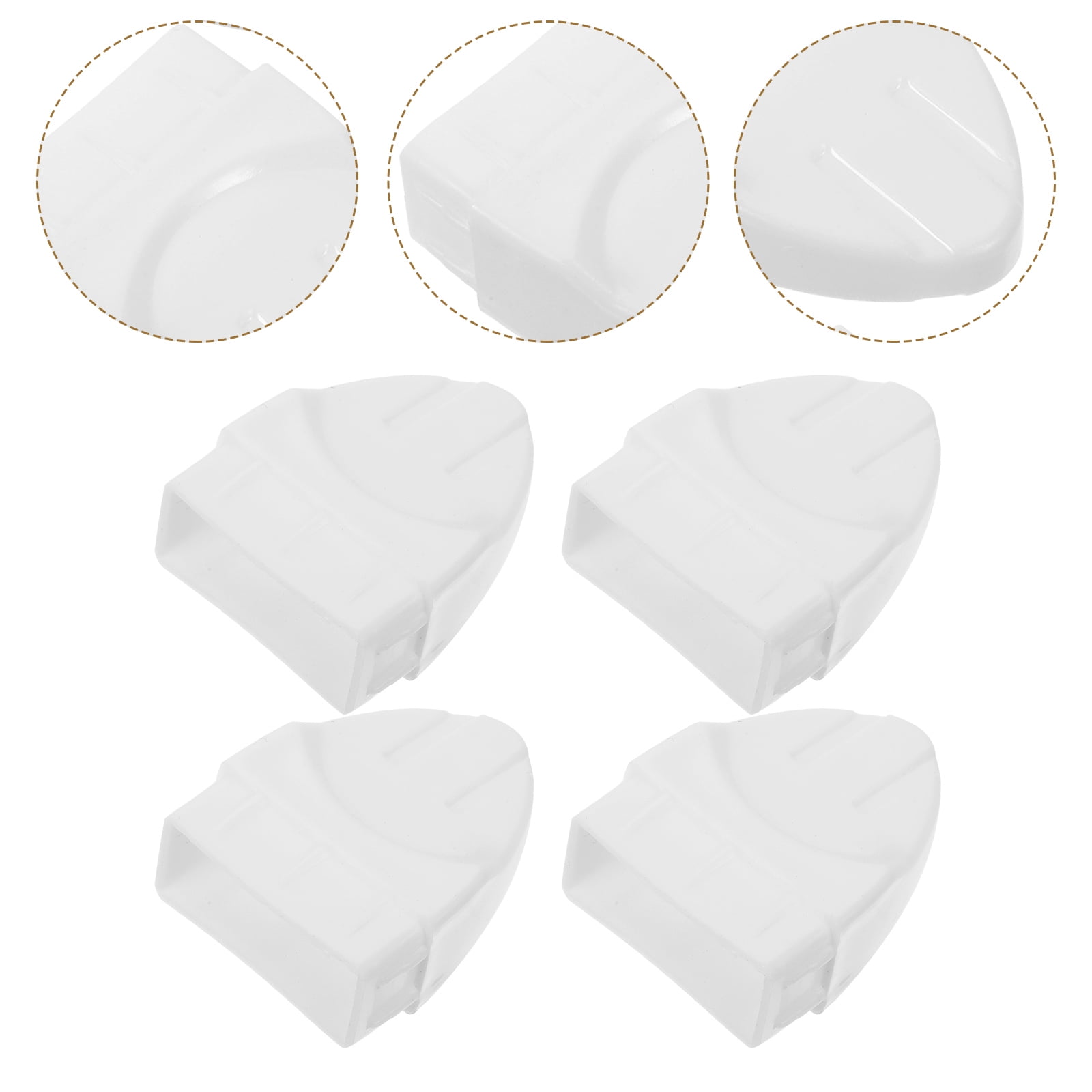 TABLZONE 20Pcs Plastic Post Caps Decorative White Covers for Yard ...