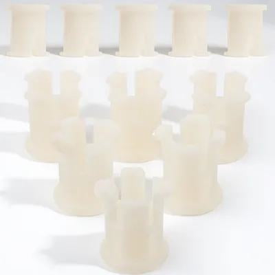 TABLZONE 20Pack Wheel Sleeve Beige Plastic Caster Socket Inserts for ...