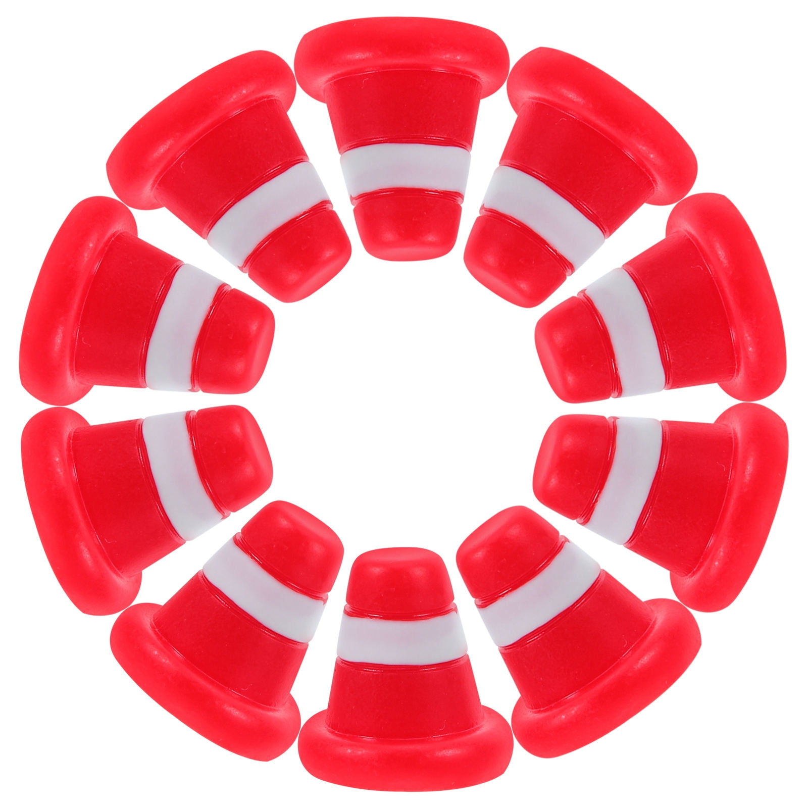 TABLZONE 20pcs Construction Cake Toppers Plastic Mini Traffic Signs for ...