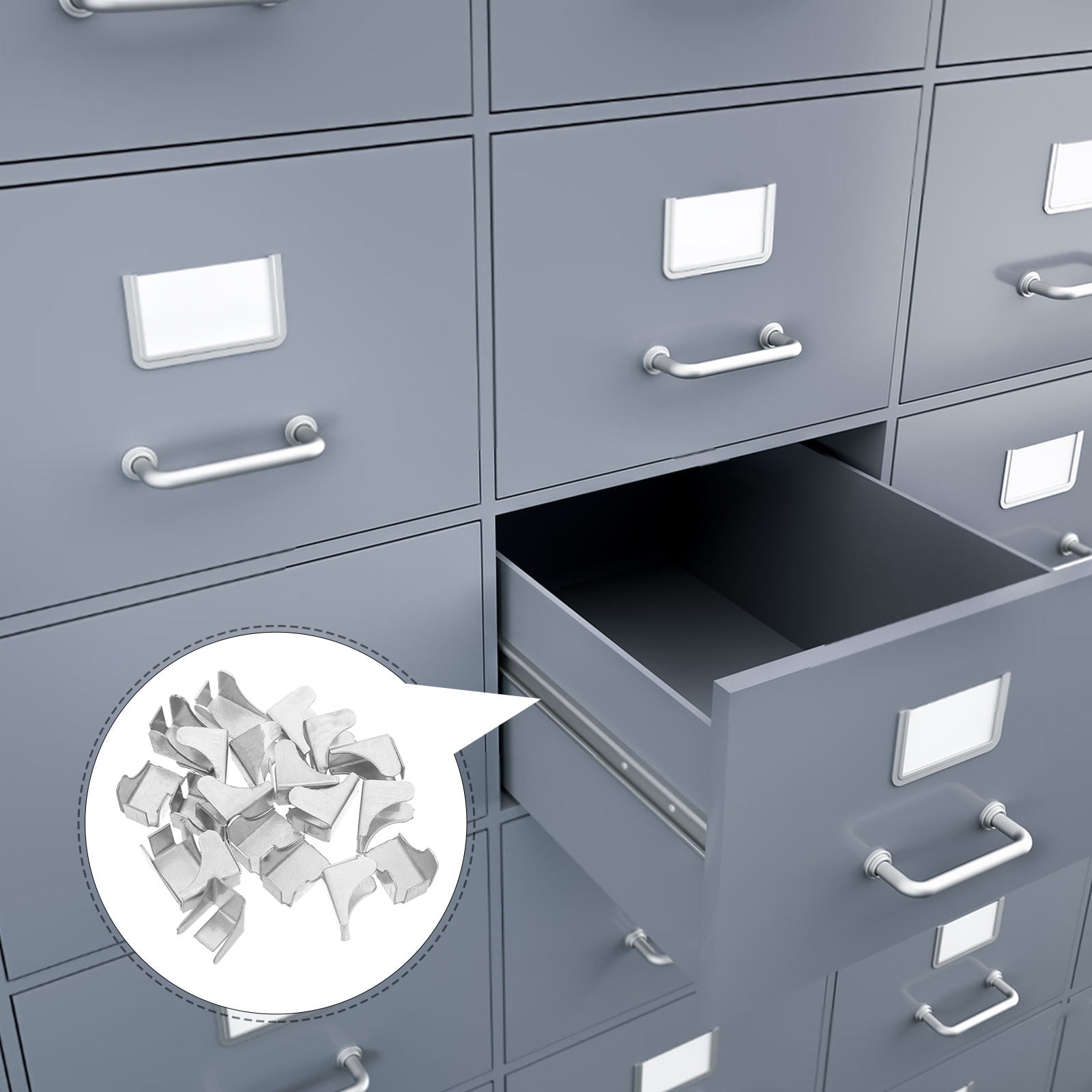 TABLZONE 20pcs Metal Shelf Supports Silver Iron Shelf Support For ...