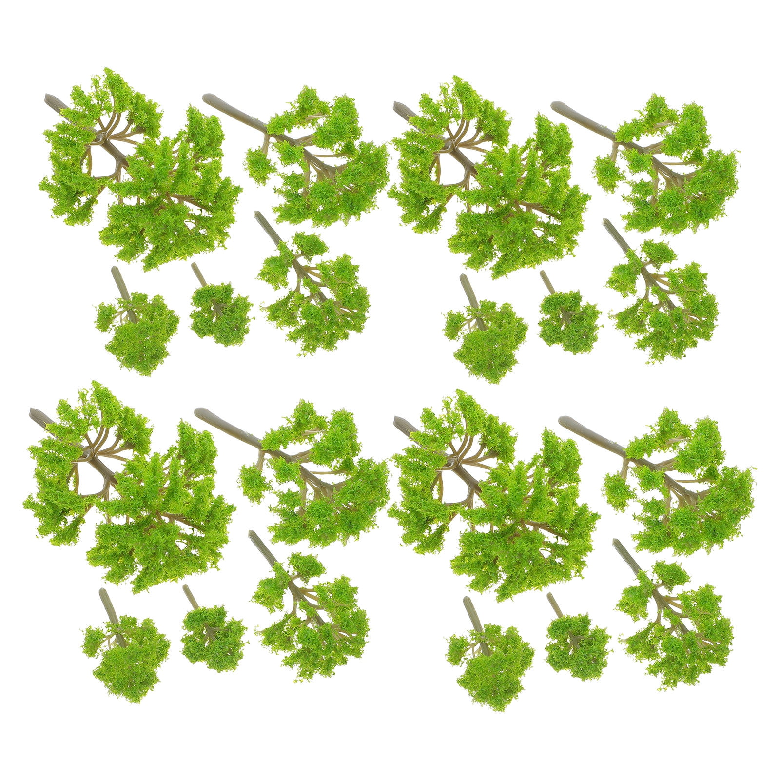 TABLZONE 20pcs Model Railroad Trees Green Plastic for Train Layouts ...