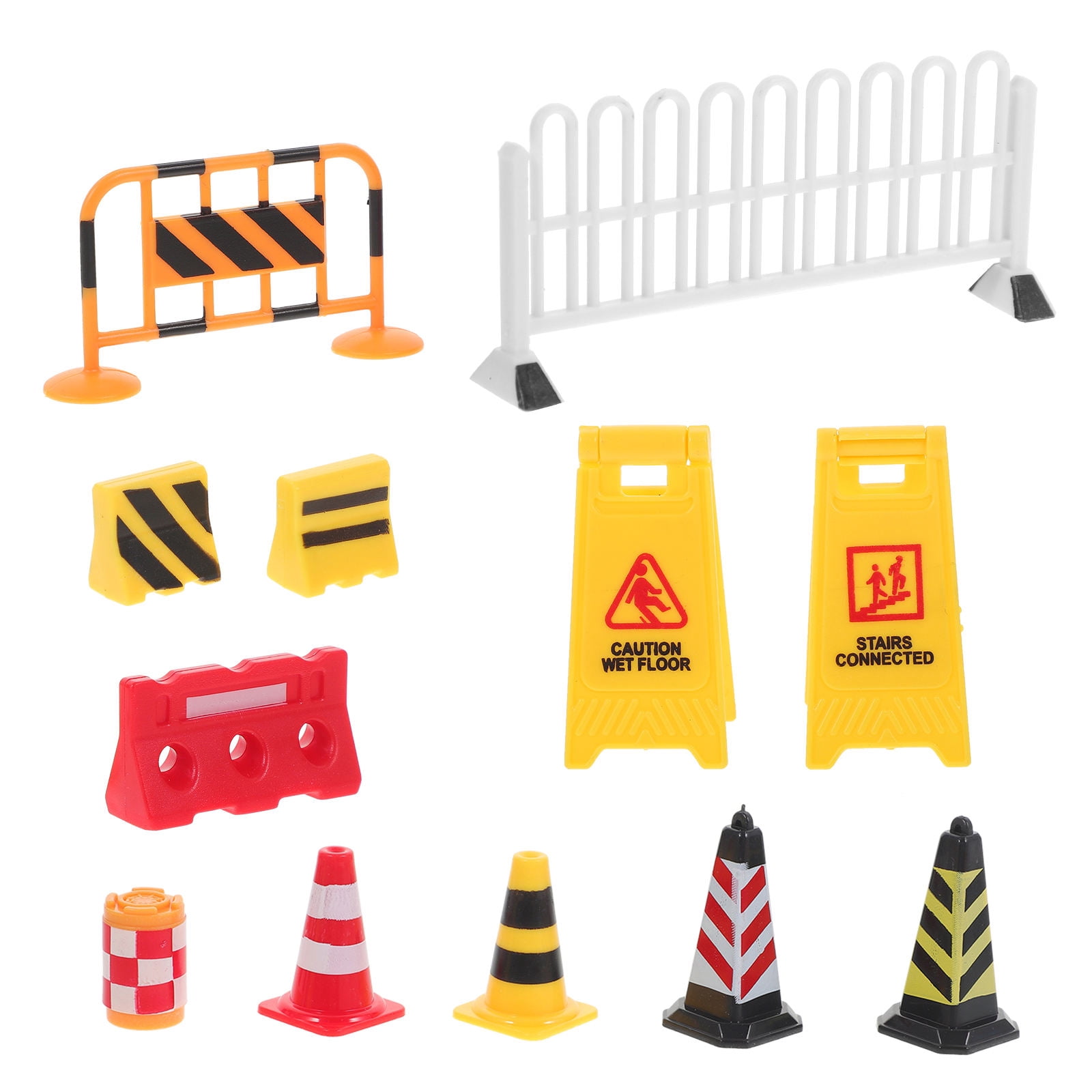 TABLZONE 22 Pieces of Traffic Road Blocks Mini Models Assorted Color ...