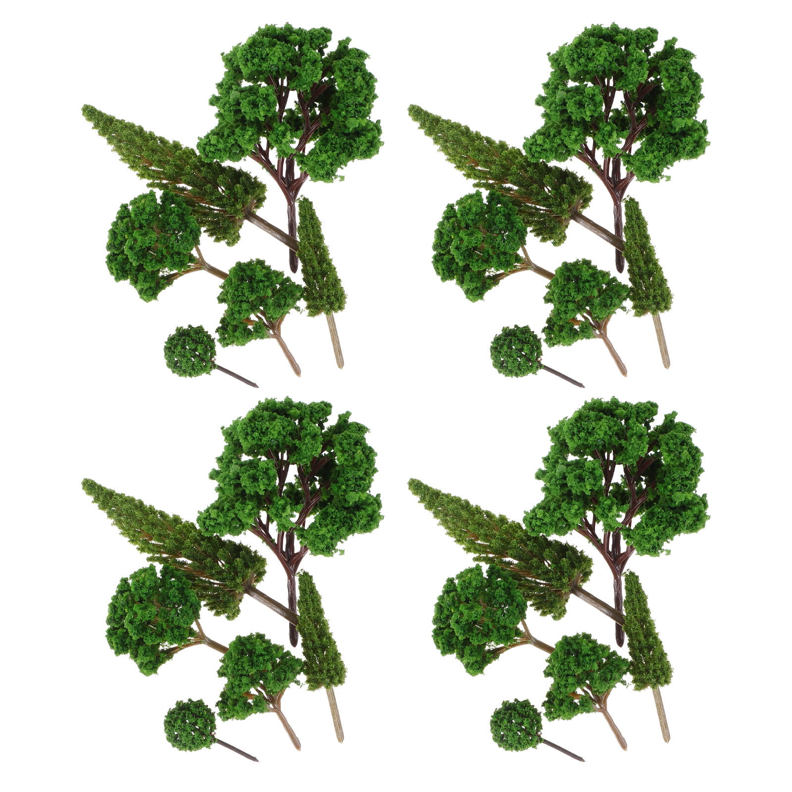 TABLZONE 24Pcs Small Plastic Trees for Model Railway and Garden Shrubs ...