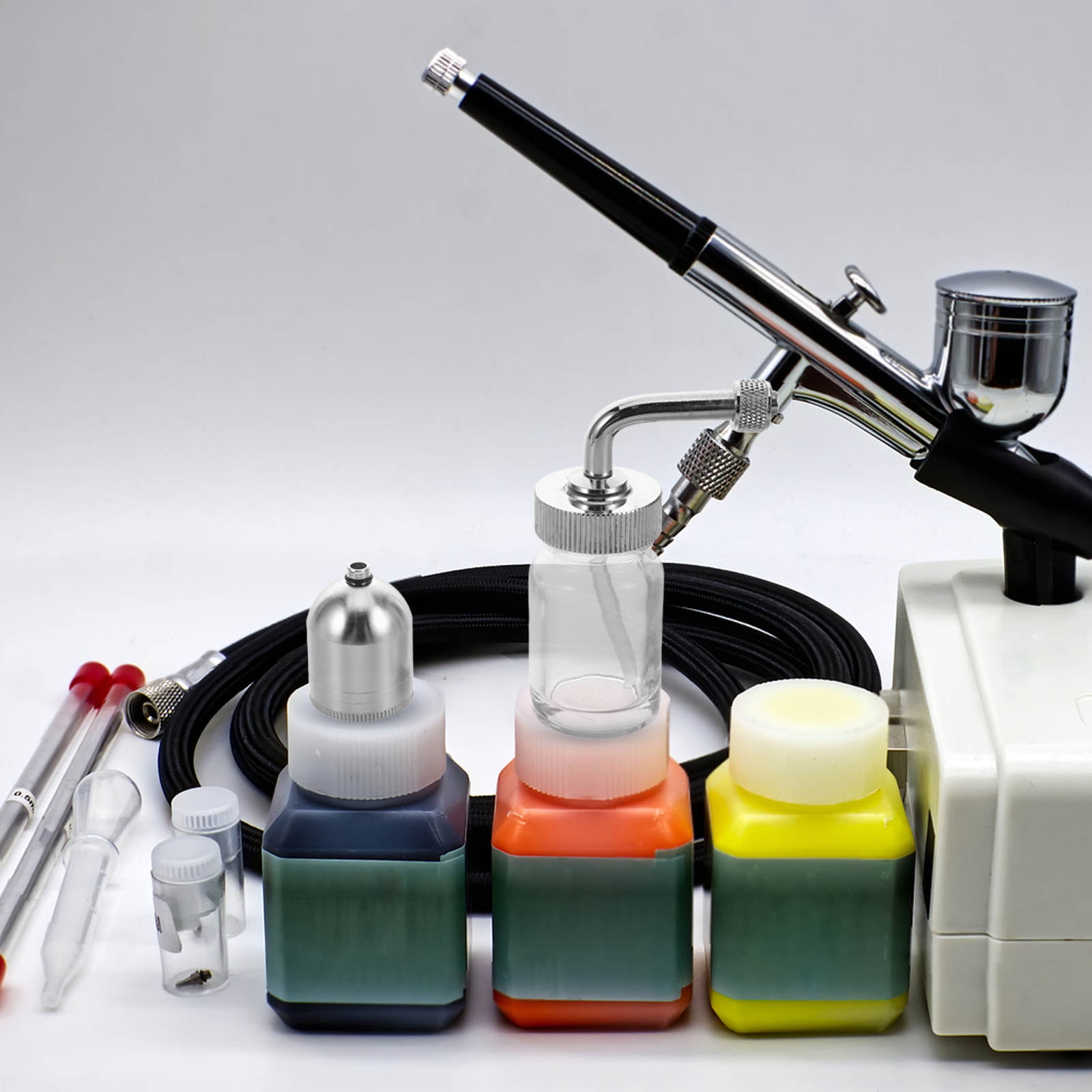 TABLZONE Airbrush Paint Containers Assorted Metal 2Pcs for Precise ...