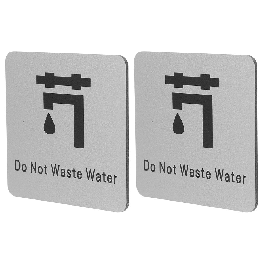 TABLZONE 2Pcs Bathroom Save Water Sticker Water Conservation Sign ...