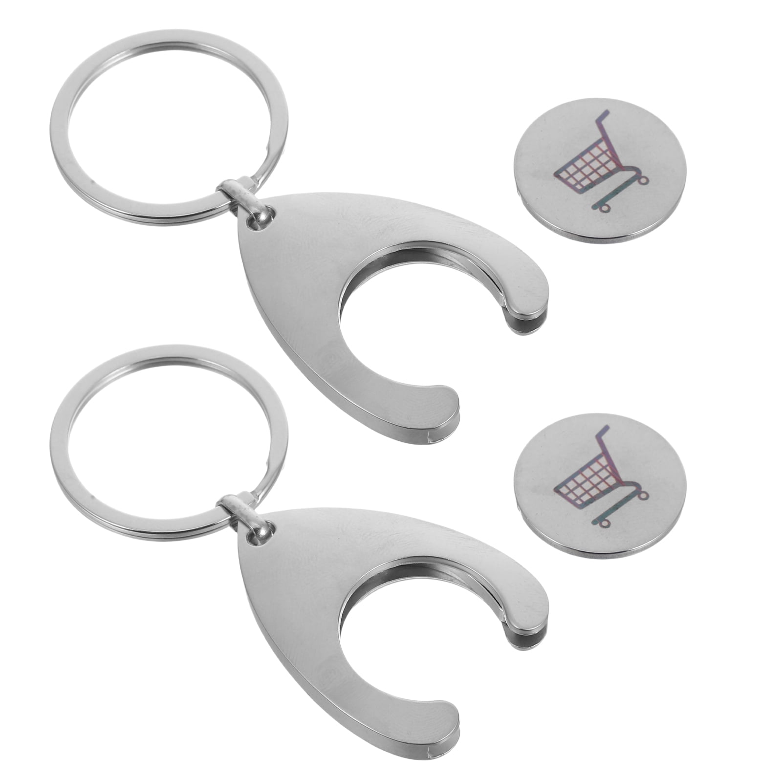 TABLZONE Stylish Metal Trolley Coin Keychain Easy Detachment for Key ...