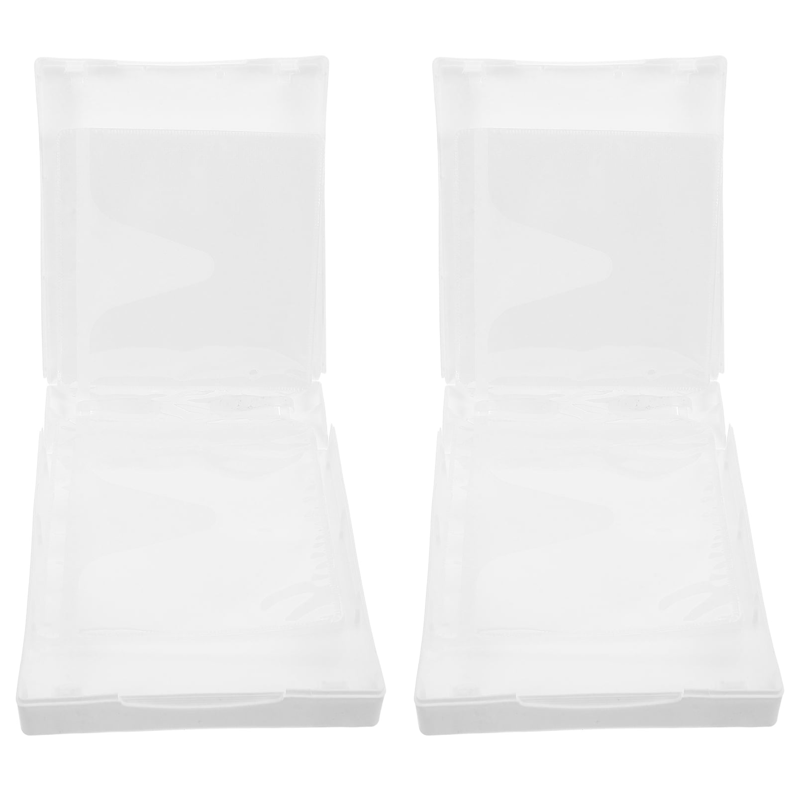 TABLZONE 2Pcs White Dvd Carrying Case Sturdy Plastic Storage Box for ...
