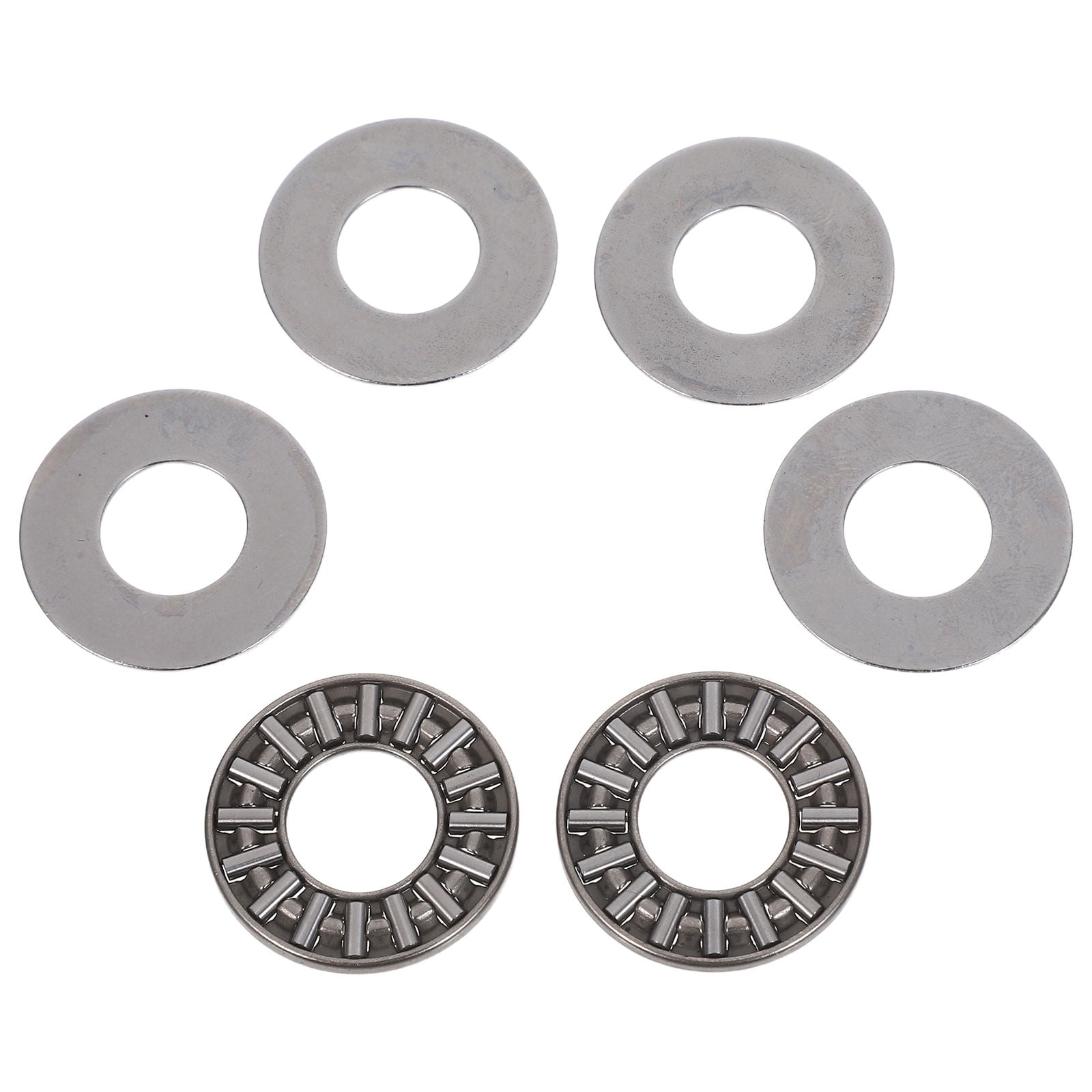 TABLZONE 2Pcs Needle Roller Thrust Bearing Set with Washer Steel Flat ...