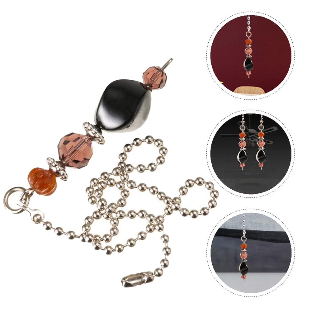 TABLZONE Ceiling Fan Pull Chains 2-Pack Alloy and Crystal Decorative ...