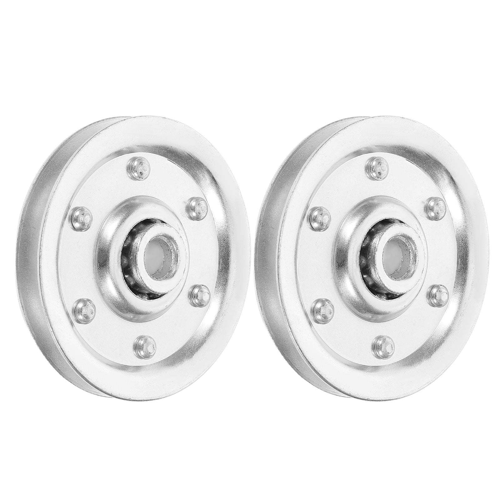 TABLZONE 2Pcs Quiet Garage Door Pulley System Metal Silver Weather ...