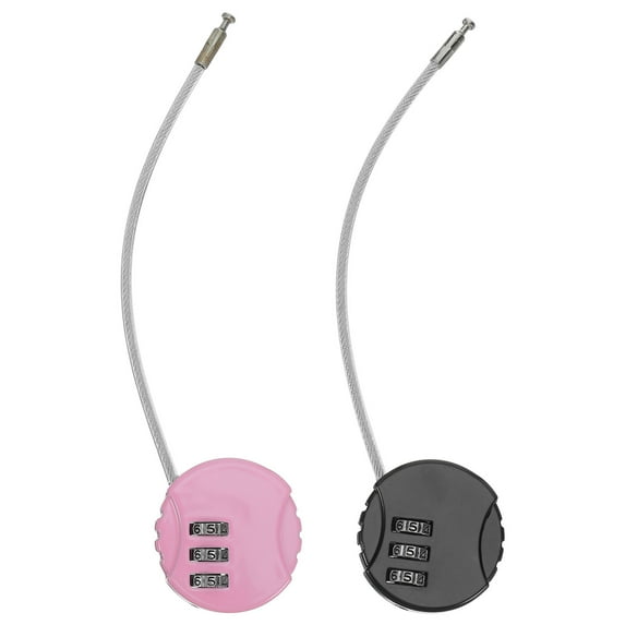 TABLZONE 2Pcs Weatherproof Outdoor Combination Lock with Steel Cable ...