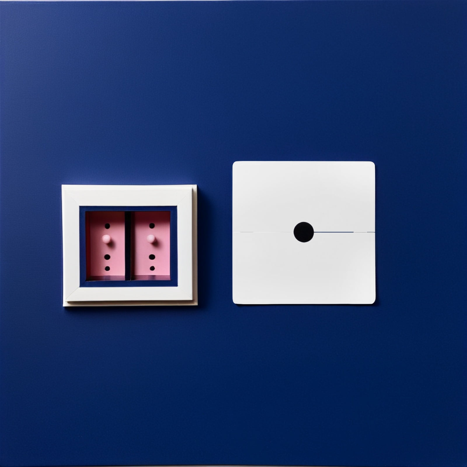 TABLZONE 2Pcs White Plastic Wall Hole Cover Square Escutcheon Plate for ...