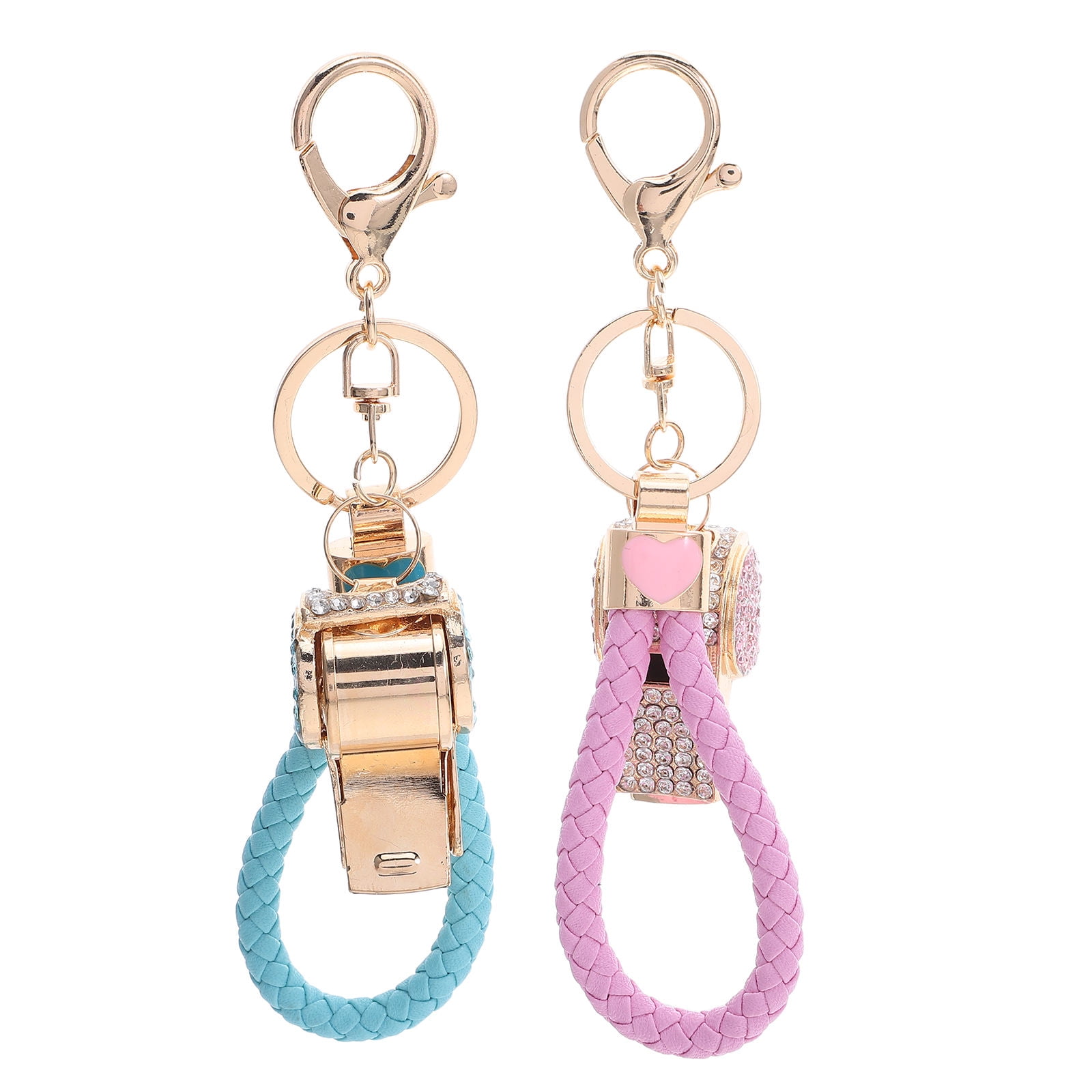 TABLZONE 2pcs Adorable Keychain With Rhinestone Whistle Accessories For ...