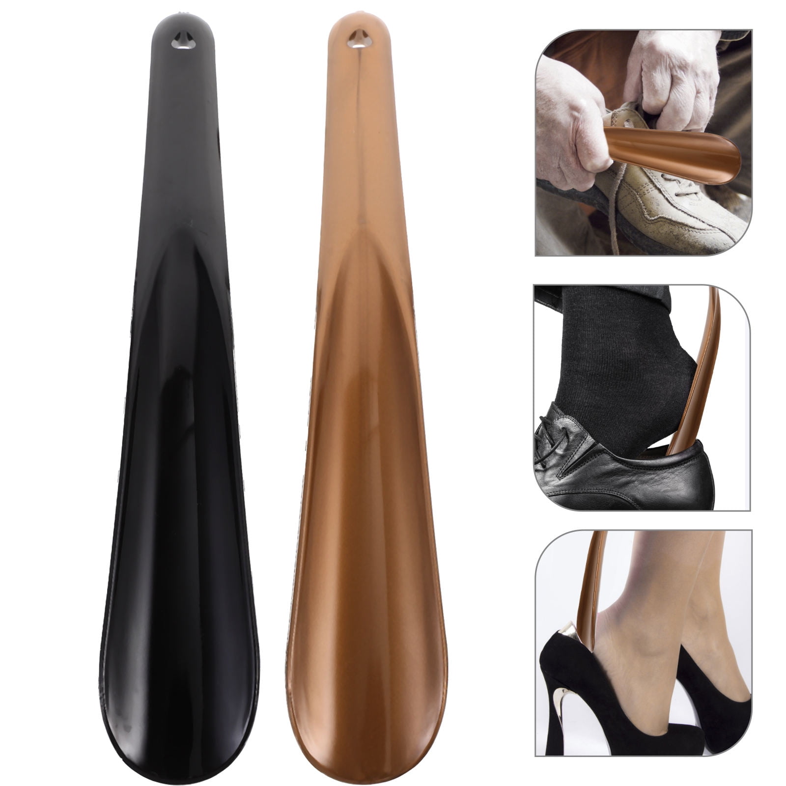 TABLZONE Plastic Shoe Lifter Aid 2Pack Easy Storage for Adults Home Use Black - Walmart.com