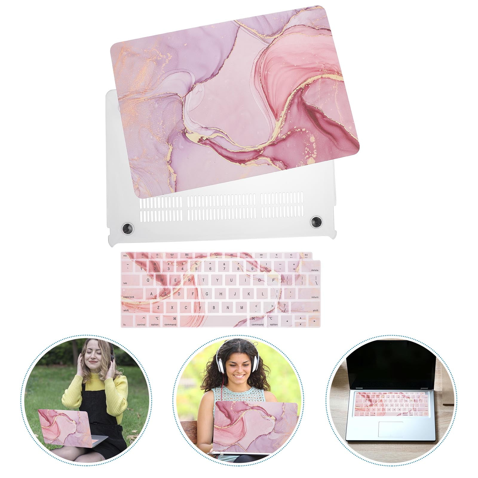 TABLZONE Hard Shell Laptop Case Marble Design, Easy Install and Remove ...