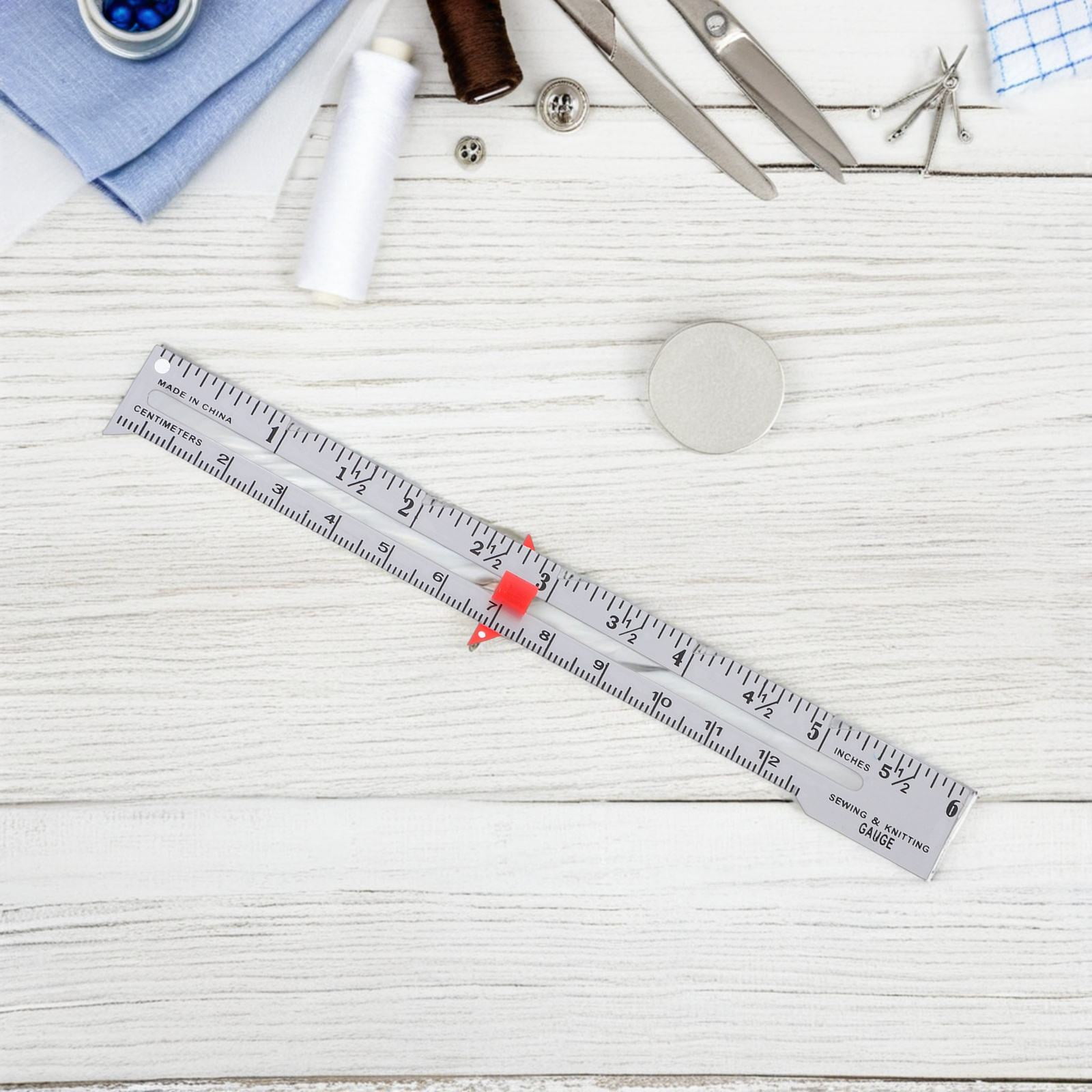 TABLZONE Aluminum Sewing Gauge Ruler Set, Precise Measurement Tool for ...
