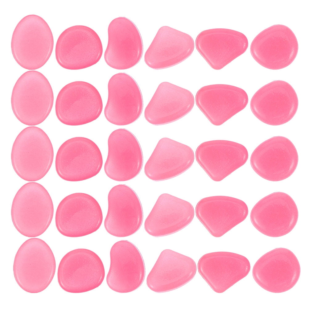 TABLZONE 300Pcs Pink Luminous Resin Stones Glow in The Dark Garden ...
