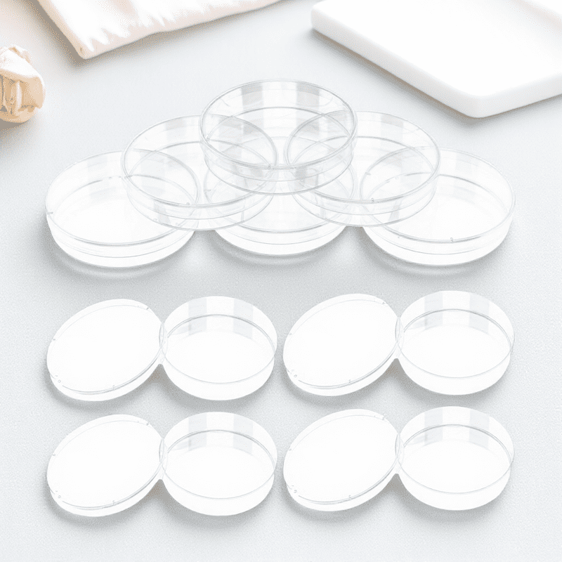 TABLZONE 30Pcs Plastic Culture Dishes with Cover for Laboratory Storage ...