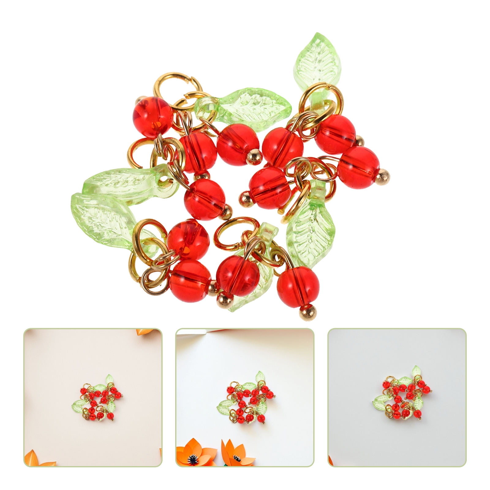 TABLZONE 30pcs Cute Cherry Charms Multi Plastic Alloy Bracelet ...