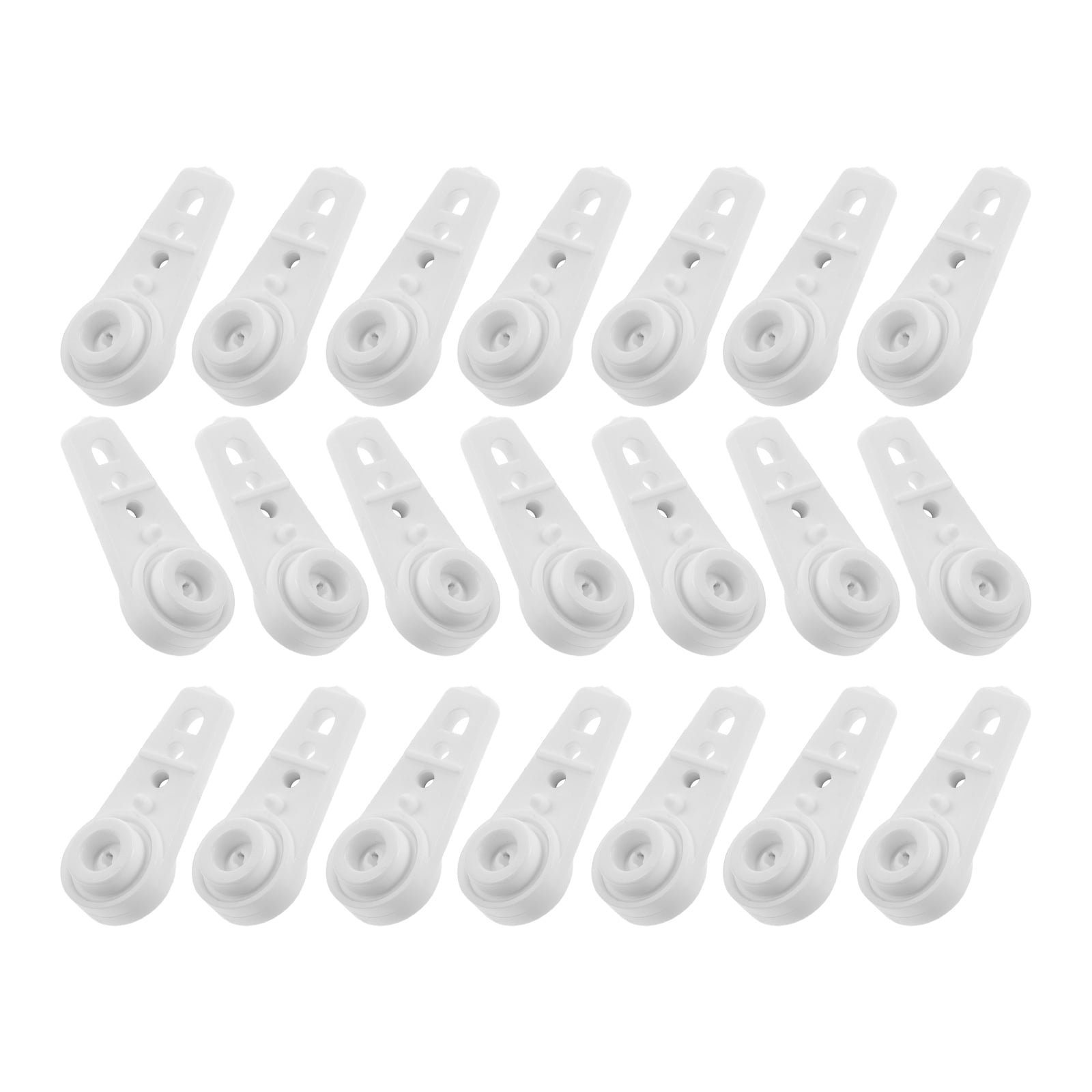 TABLZONE 30Pcs Ceiling Curtain Track Gliders White Plastic Dual Wheel ...