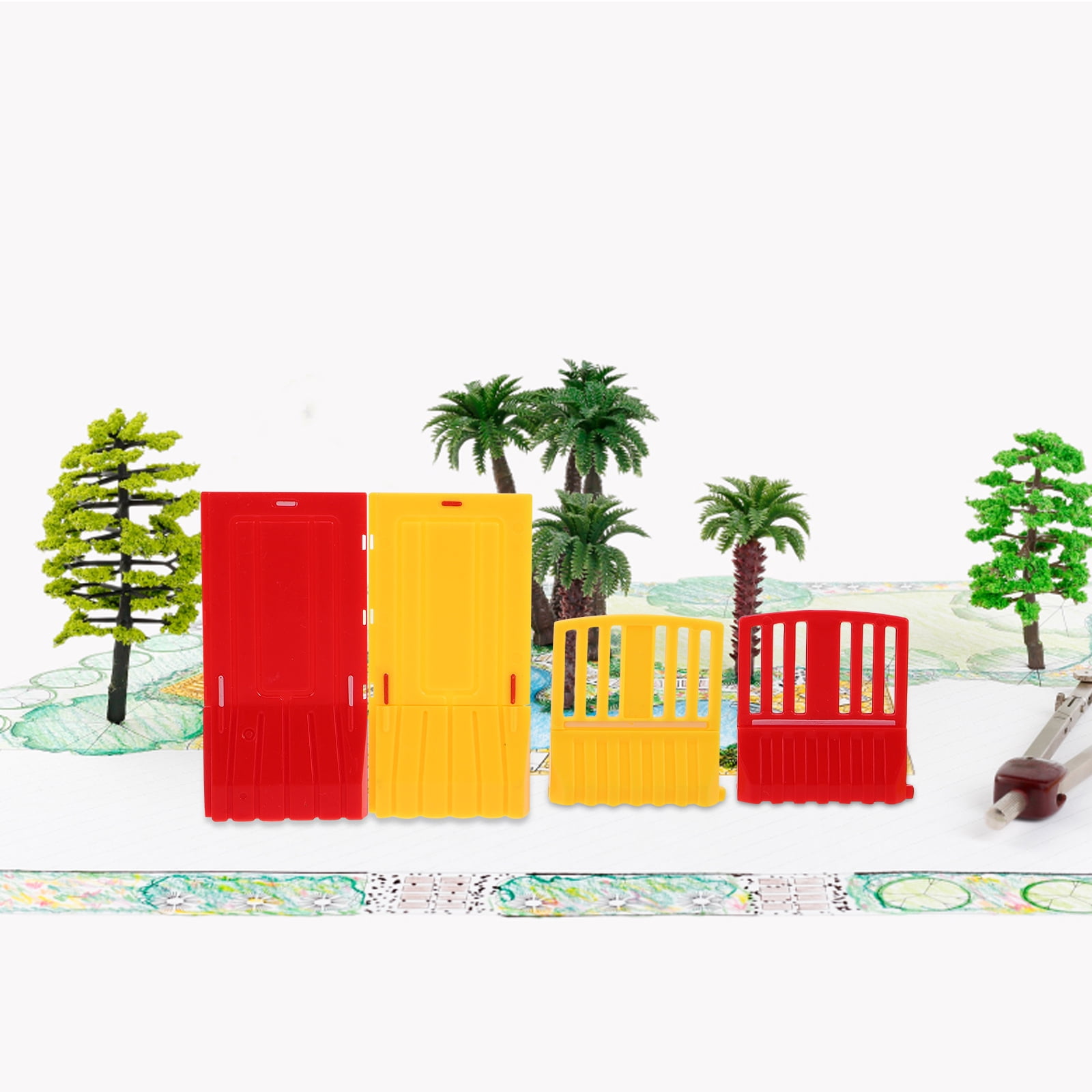 TABLZONE 32pcs Miniature Garden Accessories Driveway Fence Assorted ...