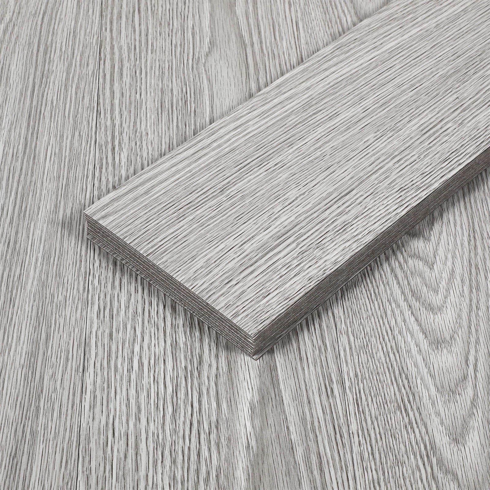 TABLZONE 36Pcs Grey PVC Floor Stickers Easy to Install Non- Tiles for ...