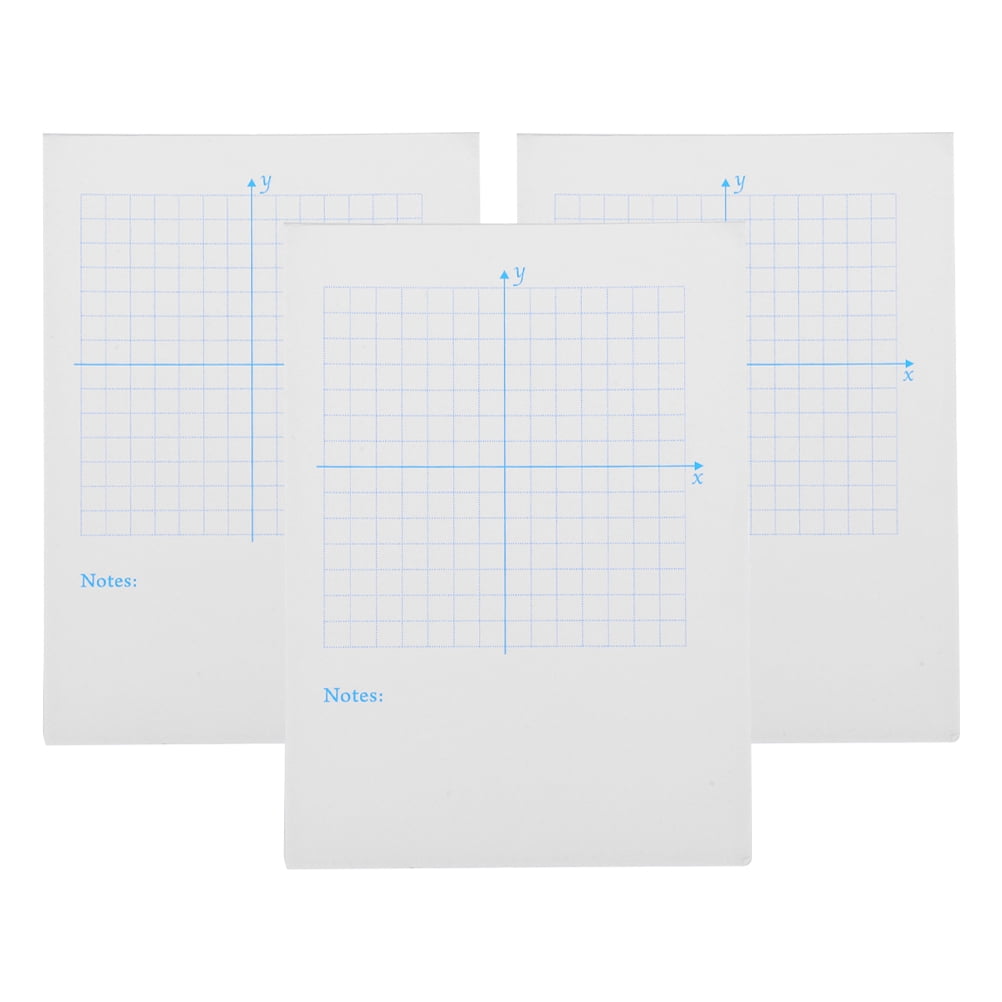 TABLZONE 3PCS Math Drawing Papers White Paper for Coordinate Plotting by Teachers Students and ...
