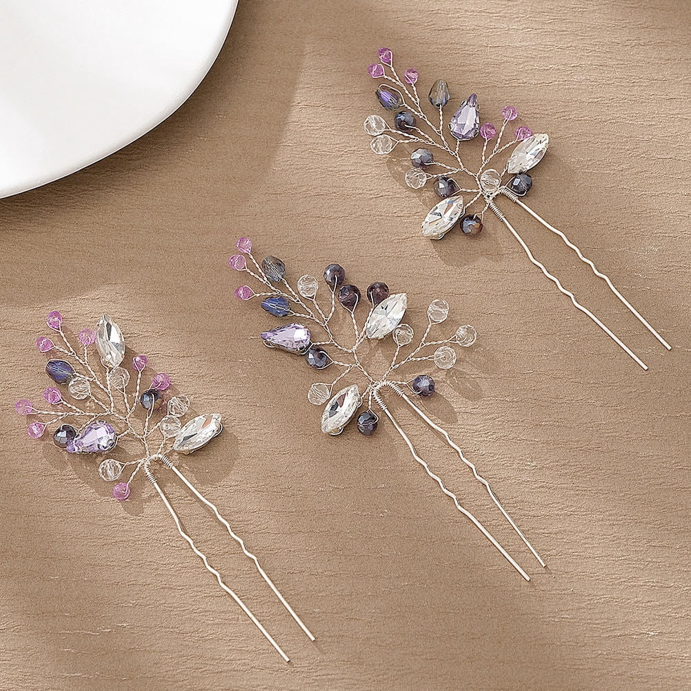 TABLZONE Chinese Style Rhinestone Hair Forks Simple Chic Design Retro ...