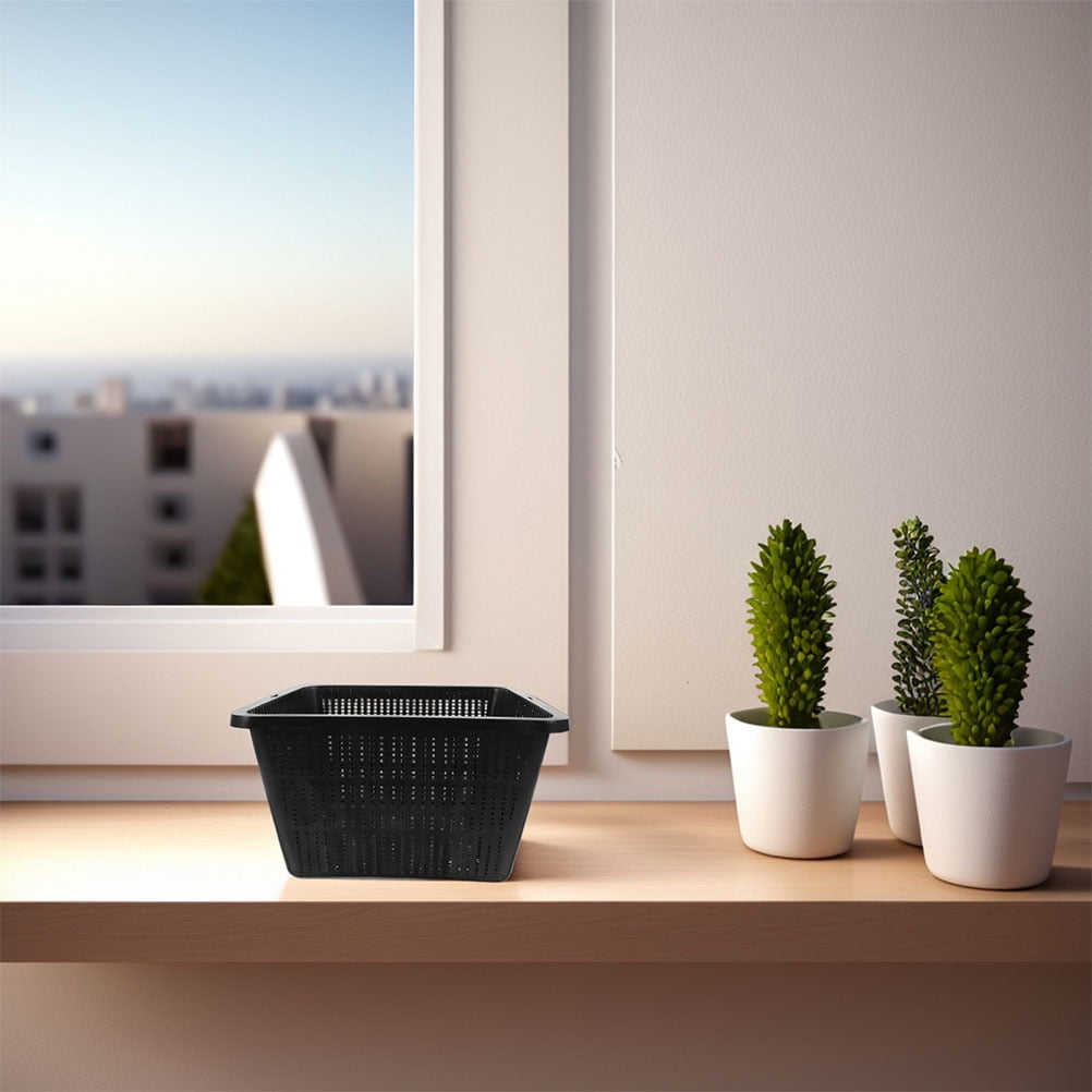 TABLZONE Hydroponic Planting Baskets, Black Plastic, Space-Saving ...