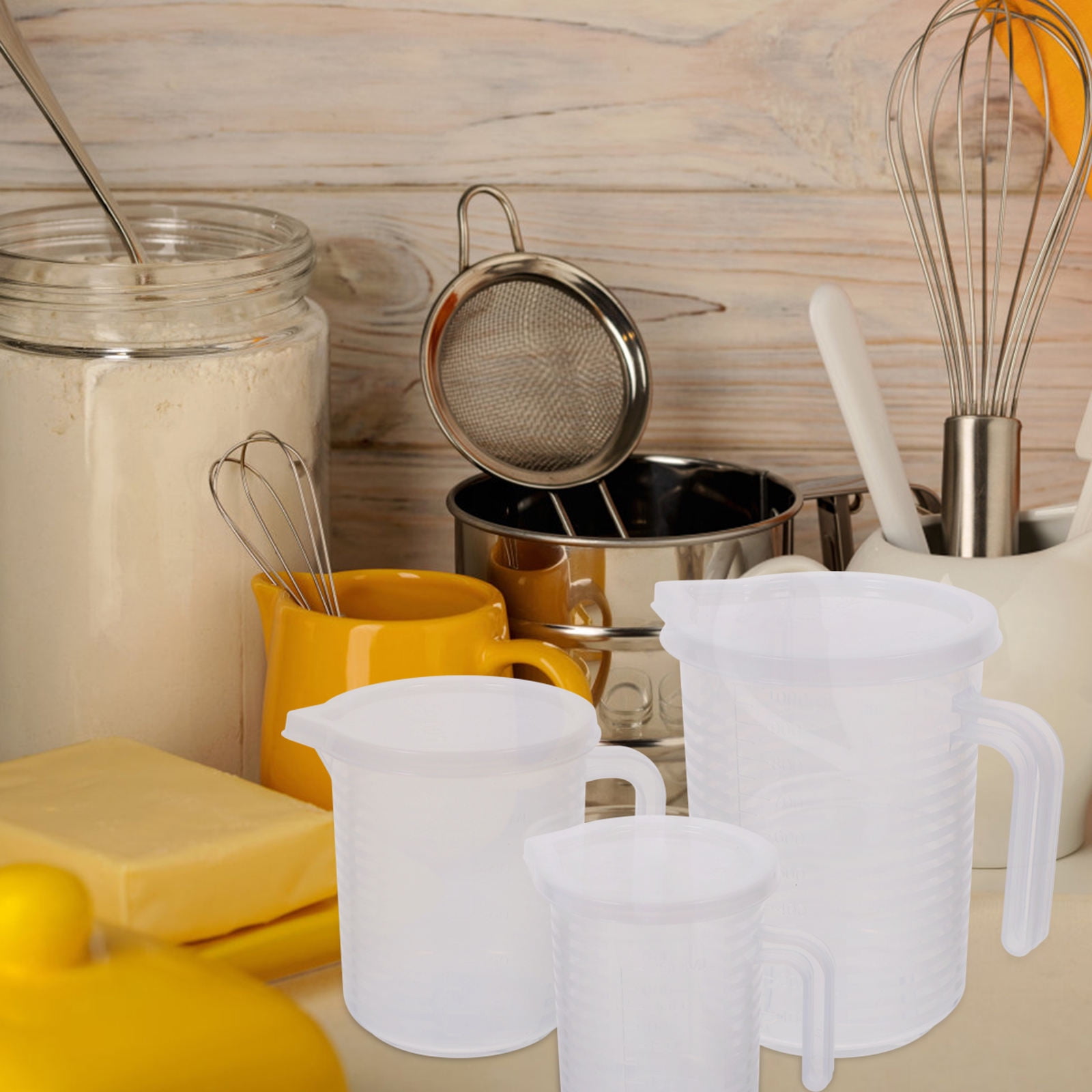 TABLZONE Measuring Cup Plastic 3pcs Designed for Accurate Baking Needs ...