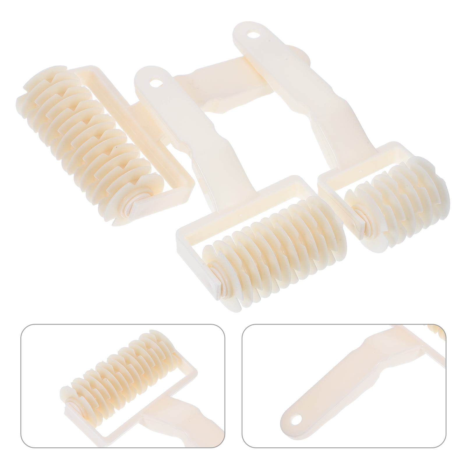 TABLZONE 3-Piece Ravioli Dough Cutter Set Plastic Kitchen Tool White ...
