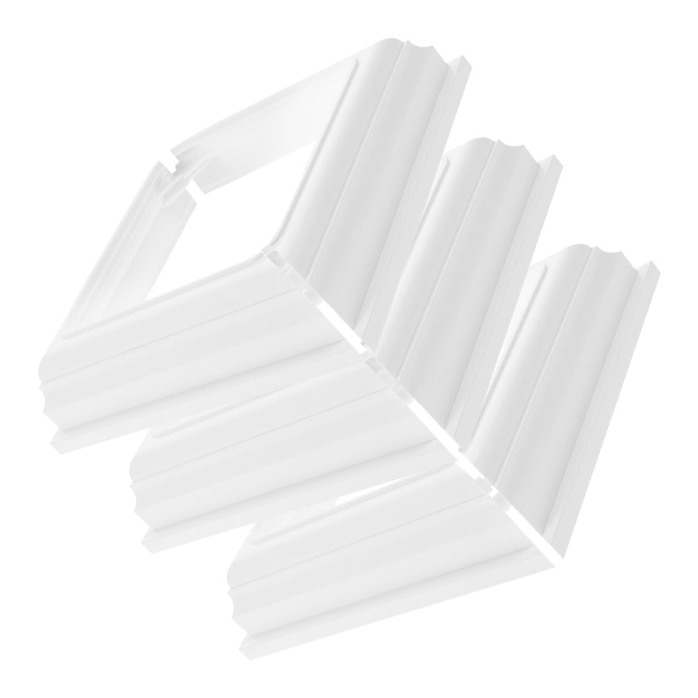 TABLZONE 3Pcs Split Post Base Covers White Plastic Deck Post Skirt for ...