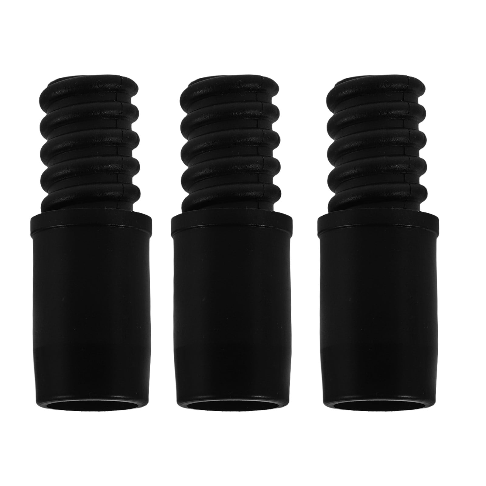 TABLZONE 3Pcs Threaded Broom Handle End Replacement Tips Black Plastic ...